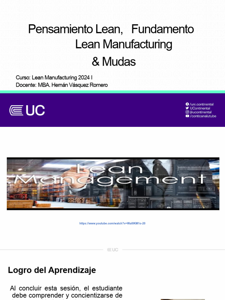S01.s1 - Teoría - Pensamiento, Fundamentos Mudas | PDF | Lean Manufacturing