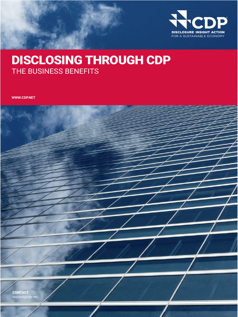 CDP Disclosure Brochure Global 2020 | PDF | Climate Change | Natural ...