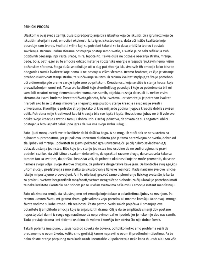 Psihički Proces | PDF