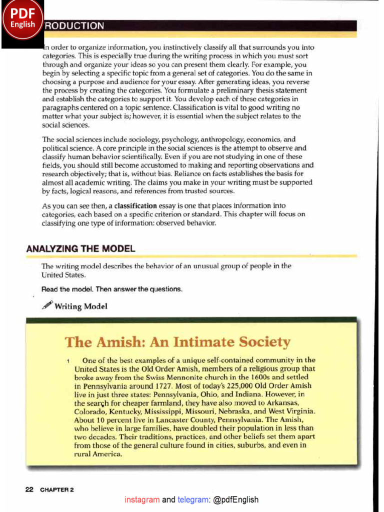 The Model. The Amish. An Intimate Society | PDF