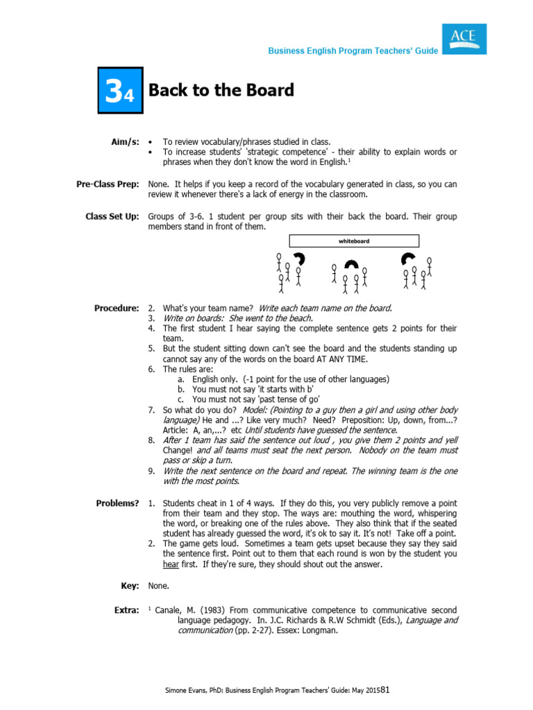 Back To The Board Vocab + Grammar Review | PDF | English Language ...