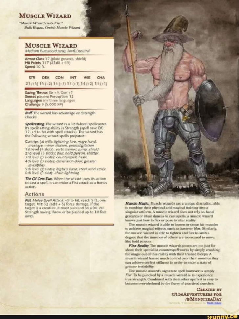 Muscle Wizard subclass | Download Free PDF | Wizards Of The Coast ...