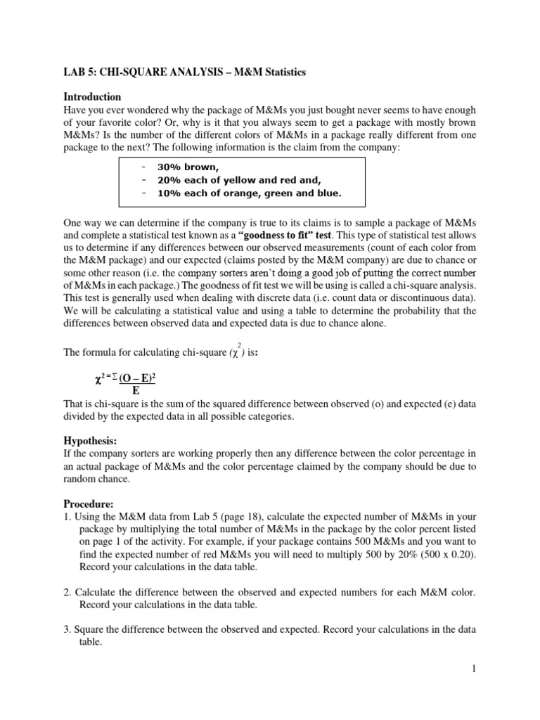 LAB 5 - Chi - Square Analysis - 231016 - 232108 | PDF | Degrees Of Freedom (Statistics) | Chi ...