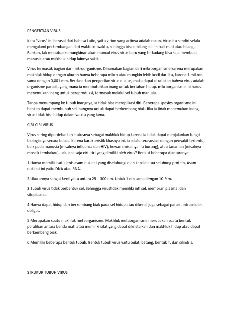 PENGERTIAN VIRU-WPS Office | PDF | Kesehatan Holistik