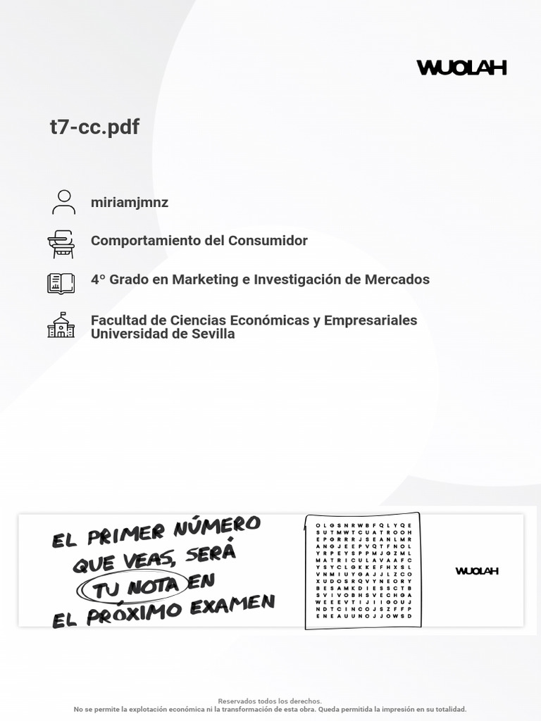 Wuolah Free t7 CC | PDF | Atención | Marketing