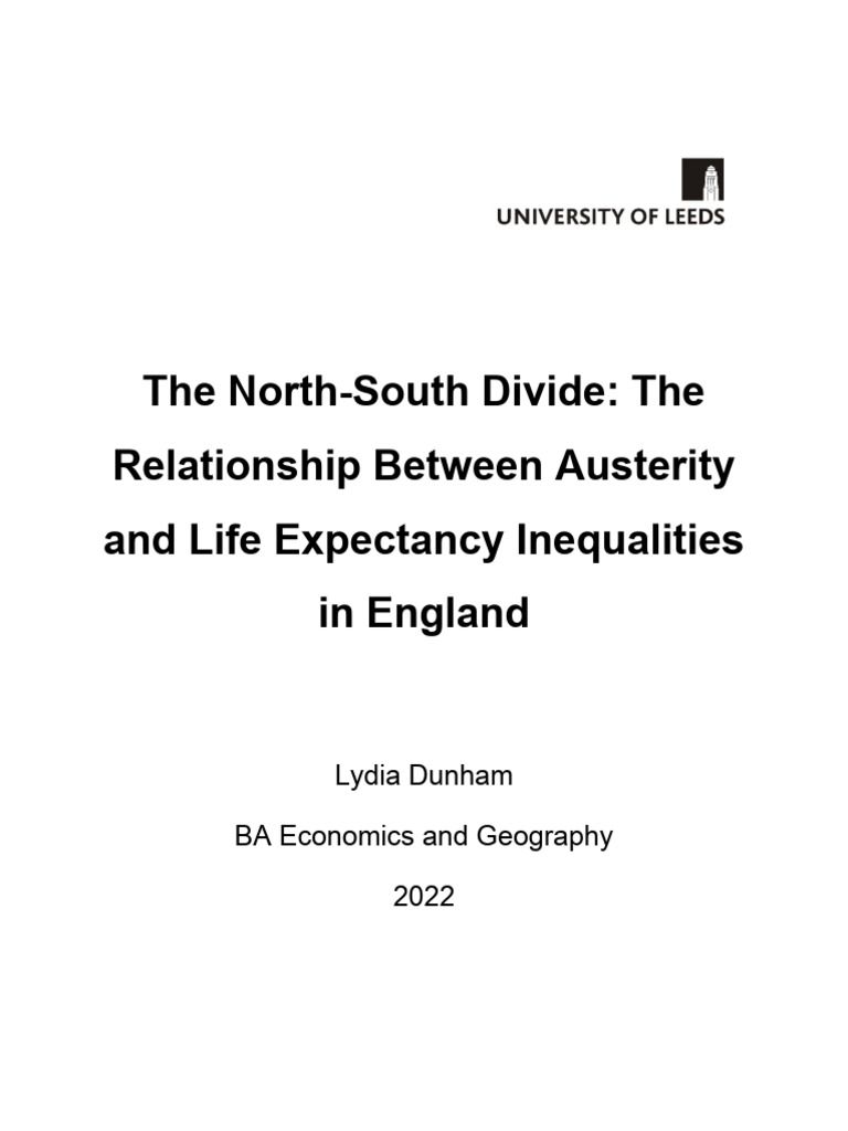 The North-South Divide: The Relationship Between Austerity and Life ...