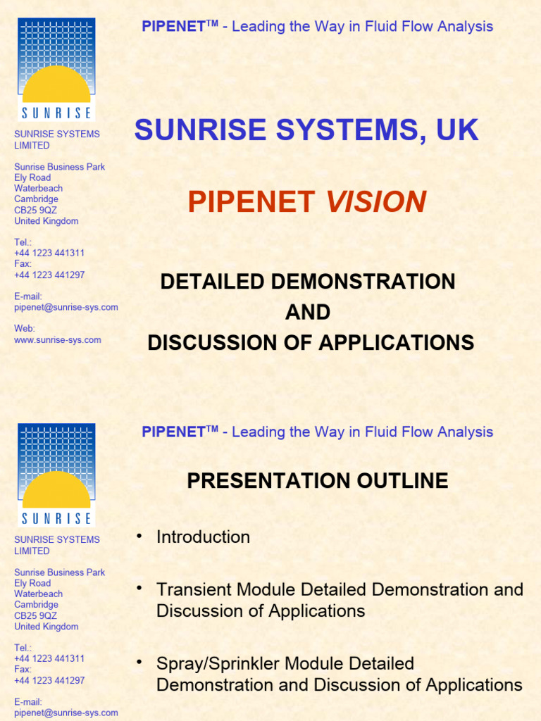 PIPENET Presentation Process | Download Free PDF | Pump | Valve