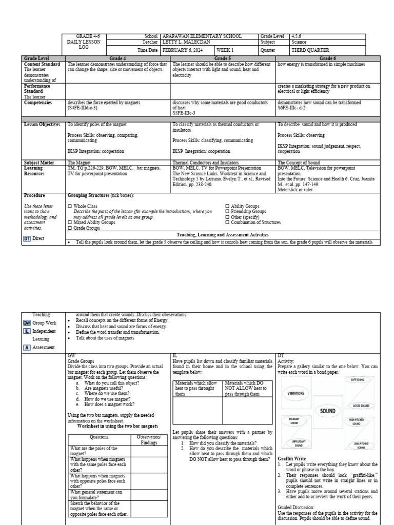 Cot Q3 2023-2024 | PDF | Sound | Frequency