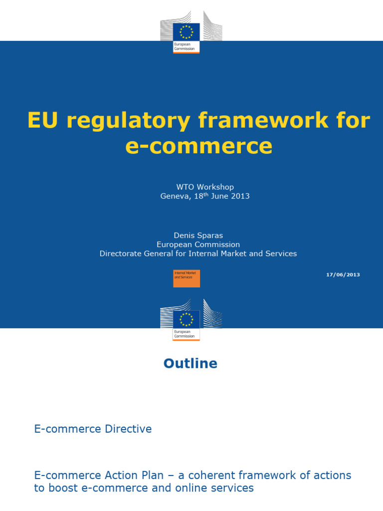 EU regulatory framework for e-commerce | PDF | Service Industries