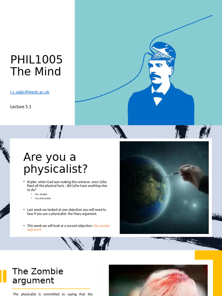 Understanding the Zombie Argument in Physicalism | PDF | Cognitive ...