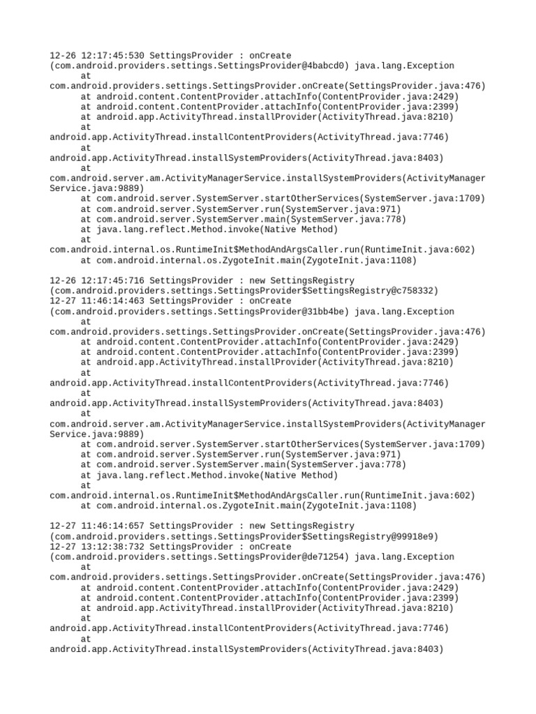 Settings Provider | PDF | Java (Programming Language) | Software Industry