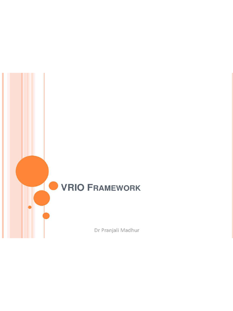 VRIO Framework | PDF