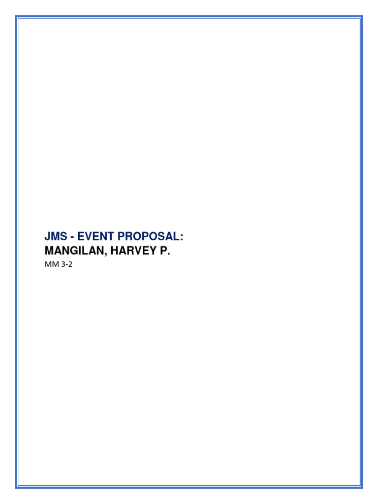 JMS Event Proposal AY2223 | PDF | Business | Social Science