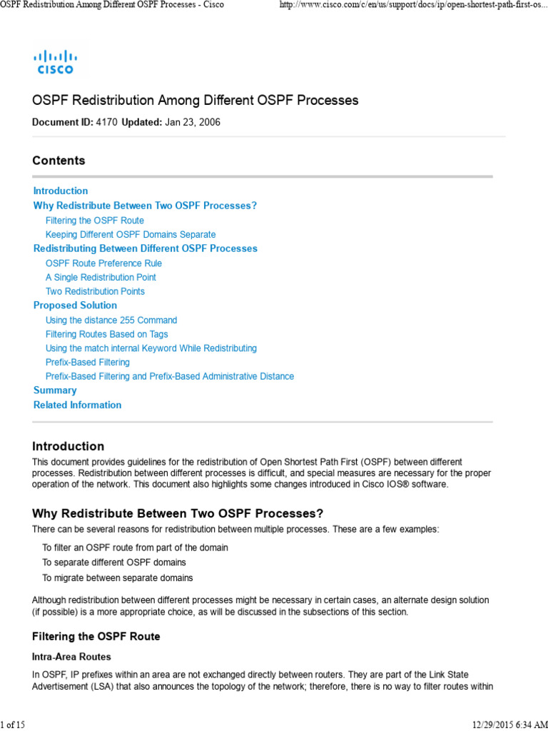 5 Redistribution | PDF | Router (Computing) | Routing