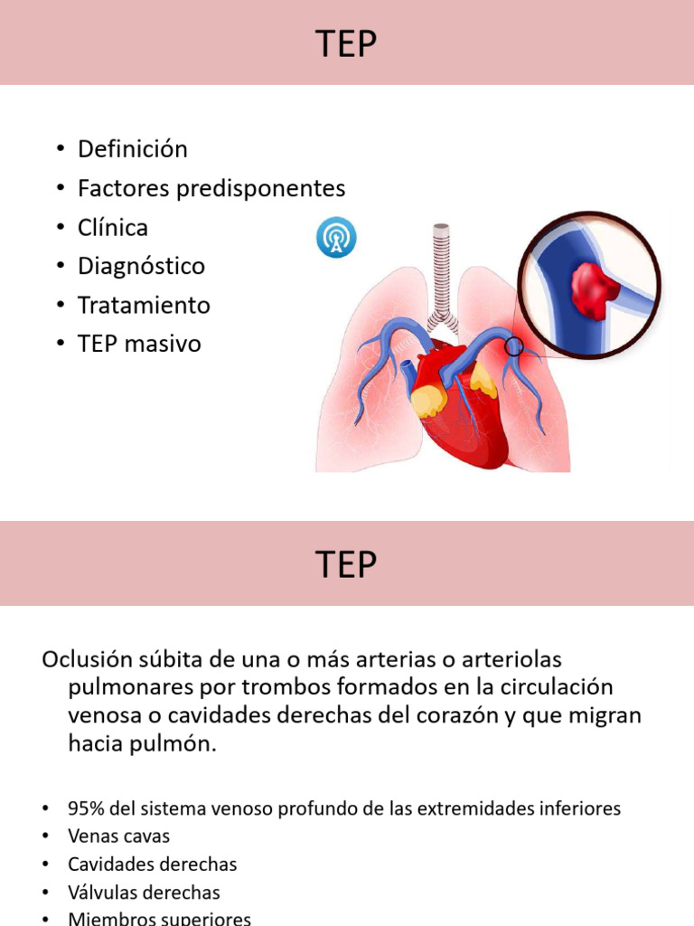 Repaso TEP - TVP - SHOCK | PDF | Enfermedades y trastornos humanos ...