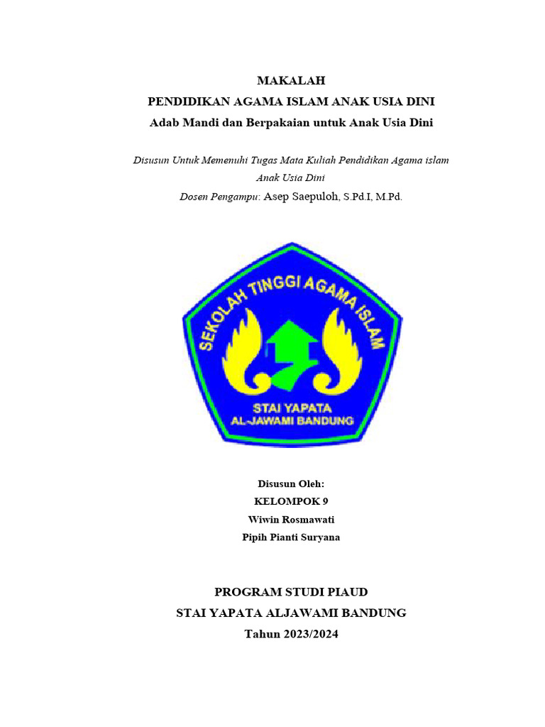 Adab Mandi dan Berpakaian Anak | PDF | Agama & Spiritualitas