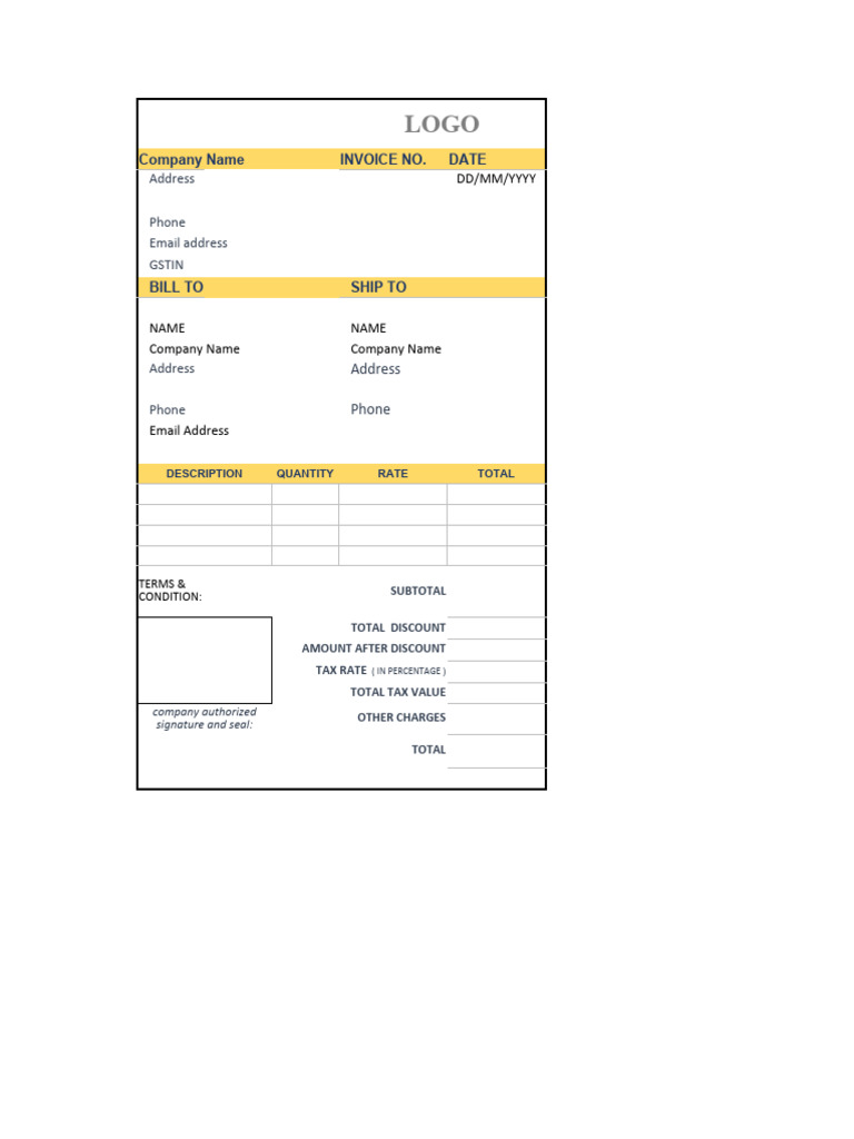 Photography Invoice Template Format | PDF