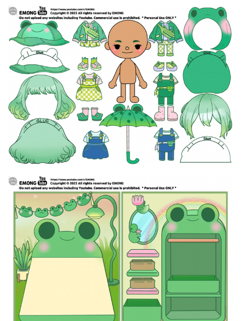 EMONG's Frog House 1 and Paper Dolls | PDF