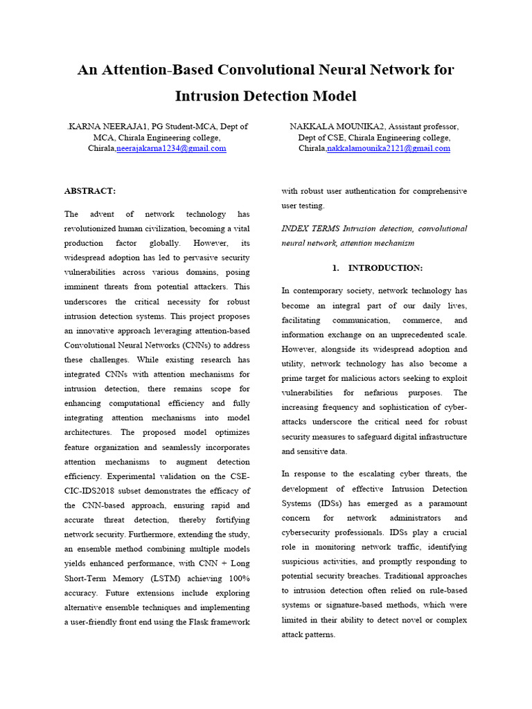 An Attention Based Convolutional Neural Network For Intrusion Detection