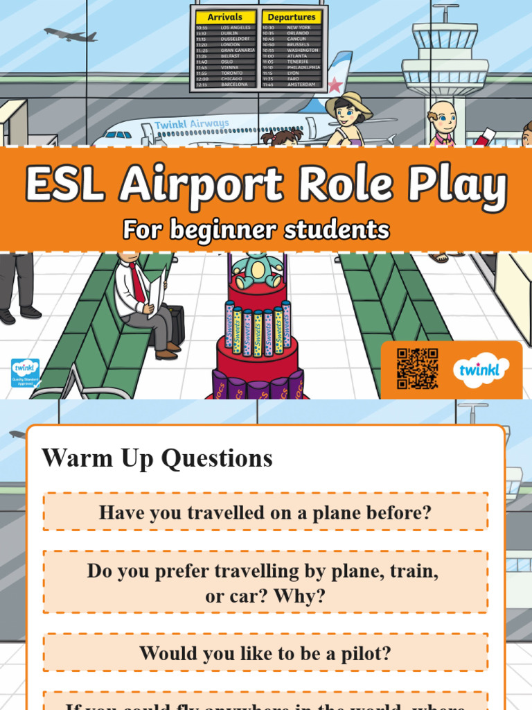 T 1660574024 Esl Airport Role Play Lesson For Beginners Ver 1 | PDF ...