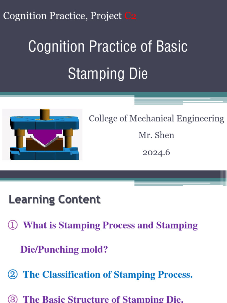 Stamping Die Basics and Processes Guide | PDF | Sheet Metal ...