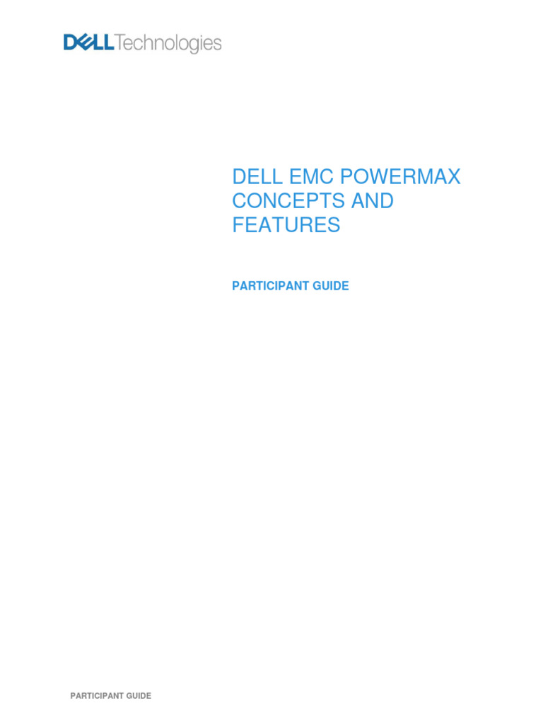 Dell EMC PowerMax Concepts and Features Participant Guide | PDF | Data ...
