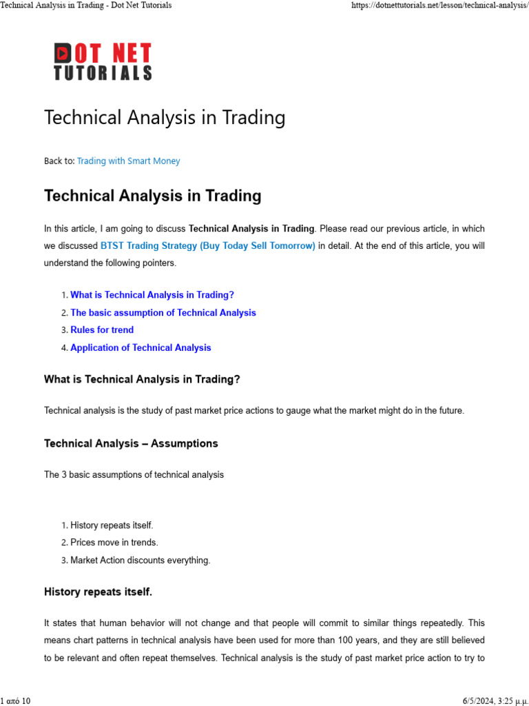 Technical Analysis in Trading | PDF | Technical Analysis | Force
