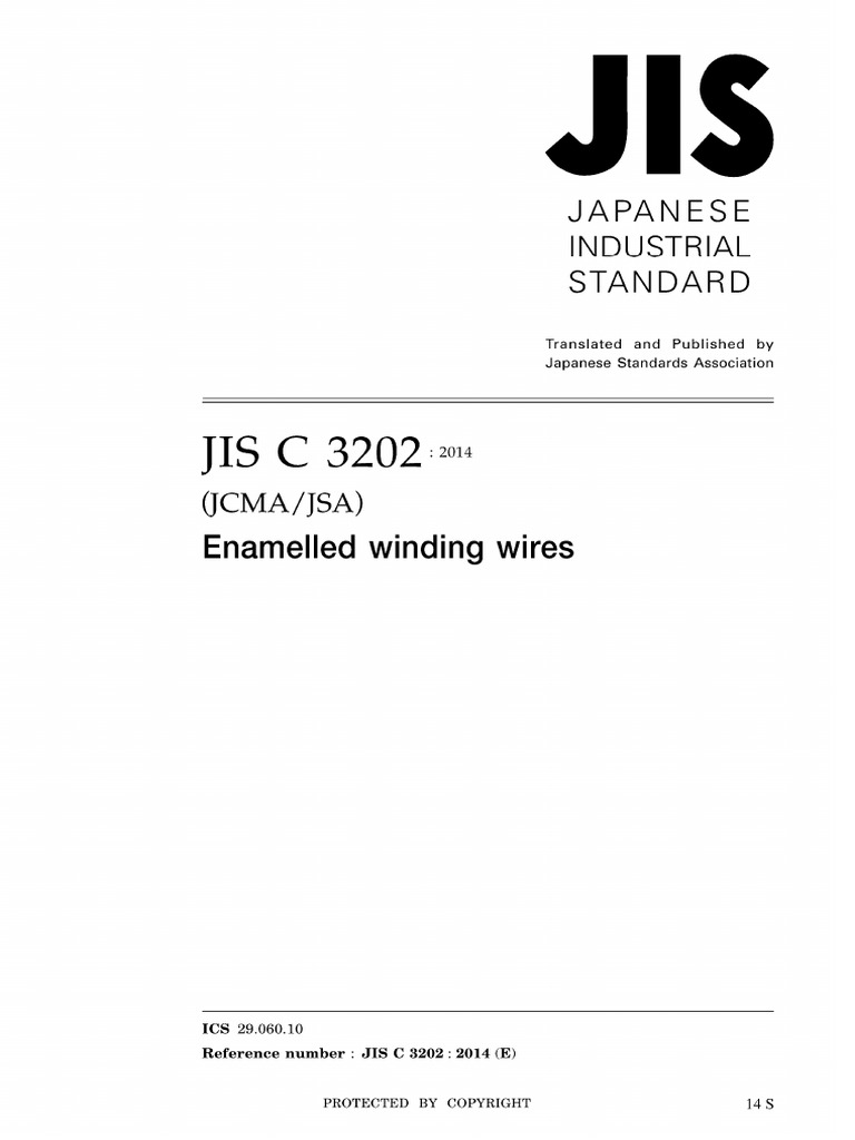 Pre Jis C 03202 000 000 2014 e Ed10 I4 | PDF