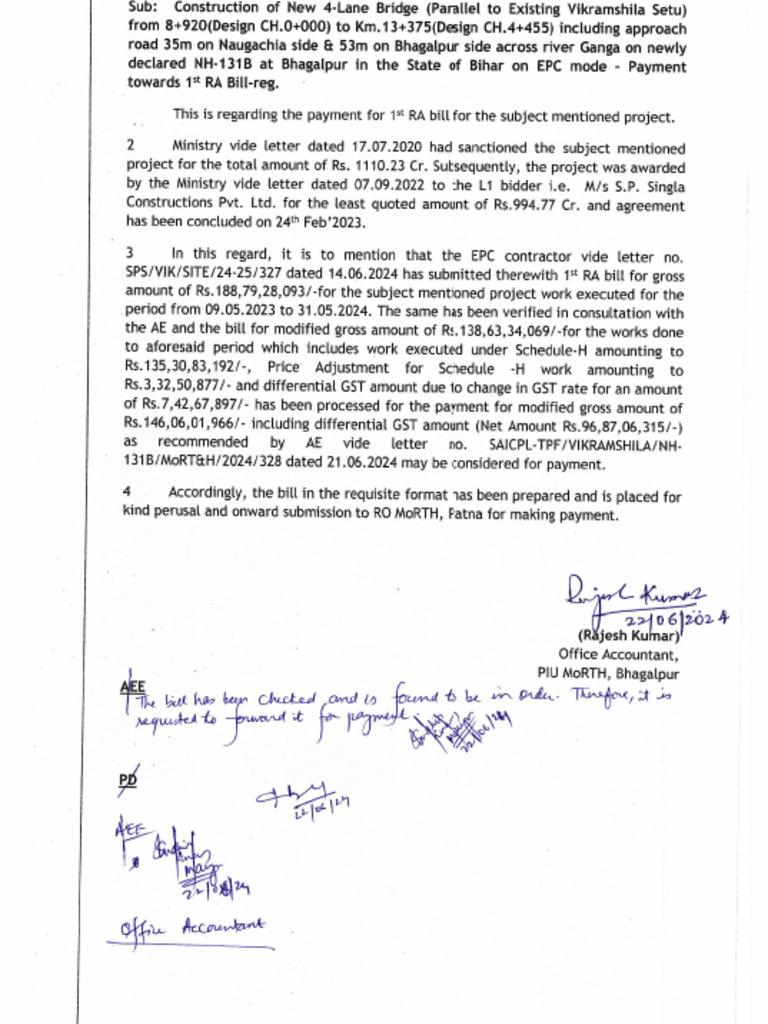 Vks 1 Ra Bill Payment | PDF