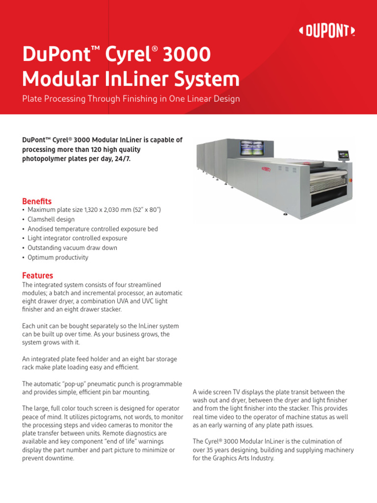 DuPont™ Cyrel® 3000 Modular Inliner Data Sheet - EU-English | PDF ...