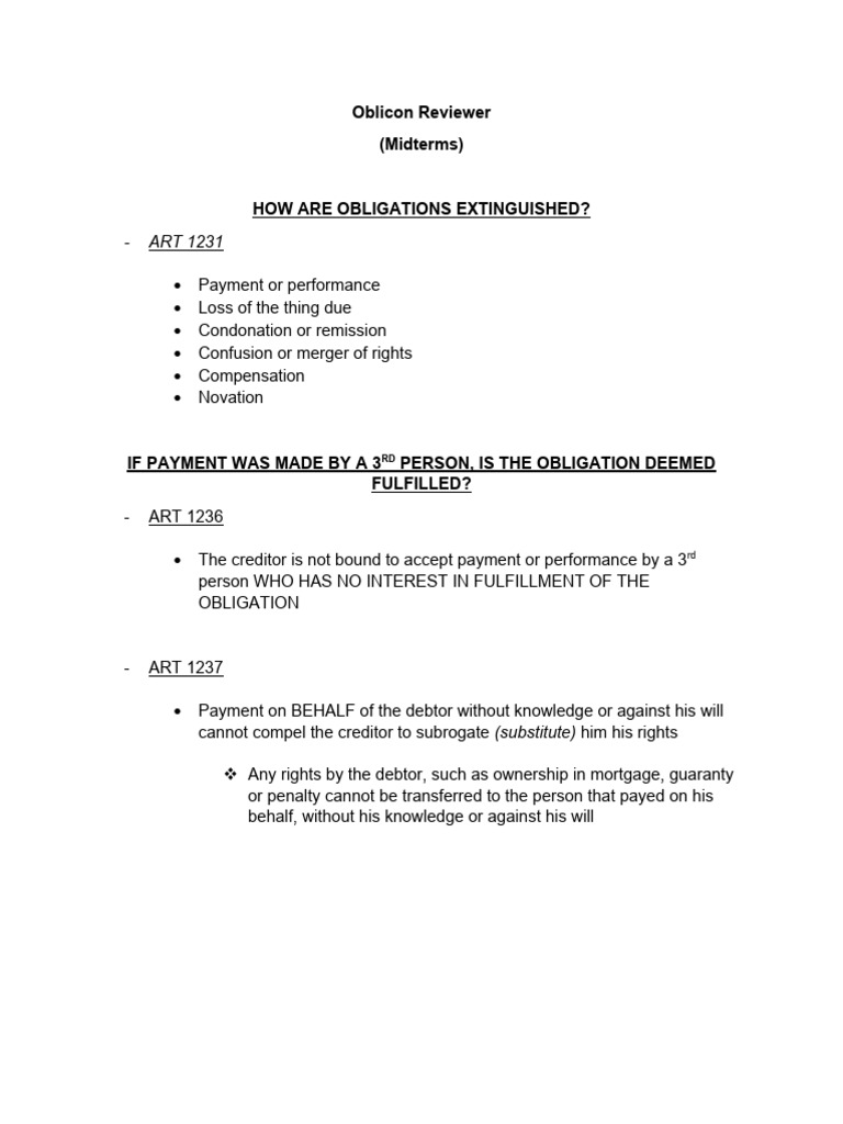 Oblicon Reviewer | PDF | Payments | Legal Tender