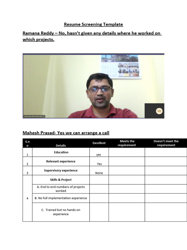 Resume Screening - 25-05-2022 | PDF