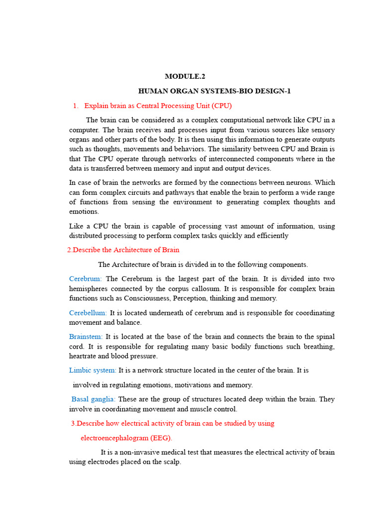 Bio Model2 | PDF | Heart | Parkinson's Disease