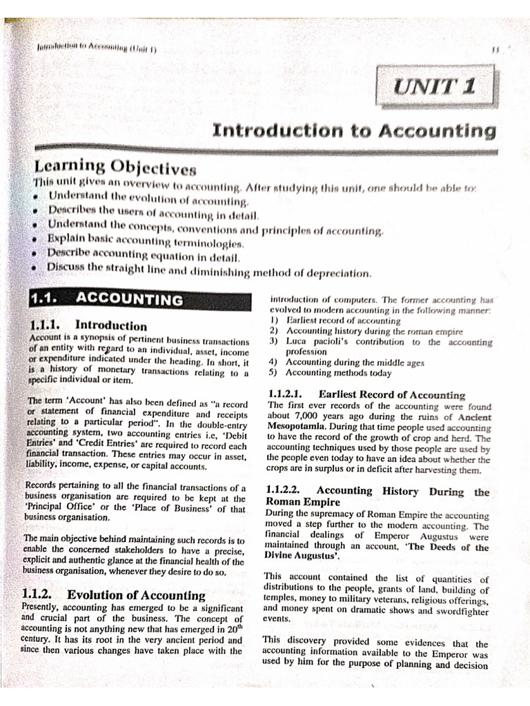 Chapter 1 Accounts | PDF