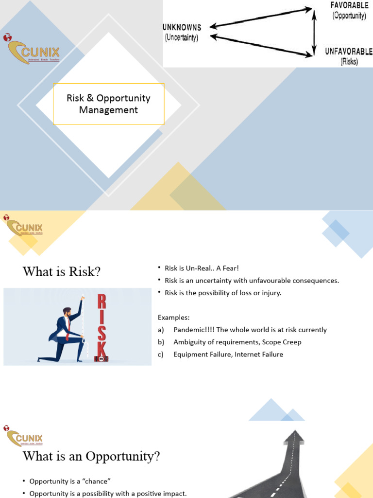 Risk & Opportunity Management - v1.3 | PDF | Risk | Computing