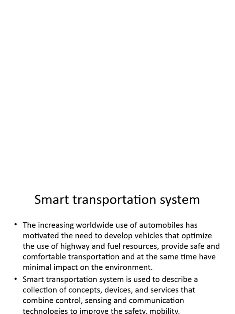 Smart Transportation System | PDF