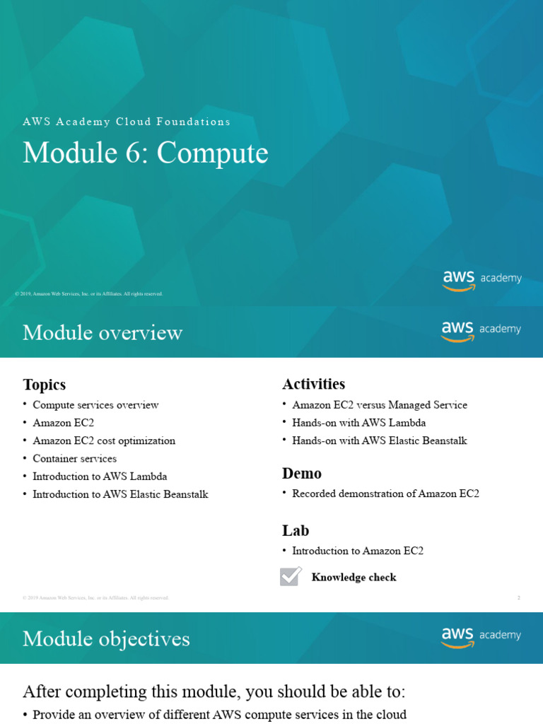 AcademyCloudFoundations Module 06 | PDF | Amazon Web Services | Computer Data Storage