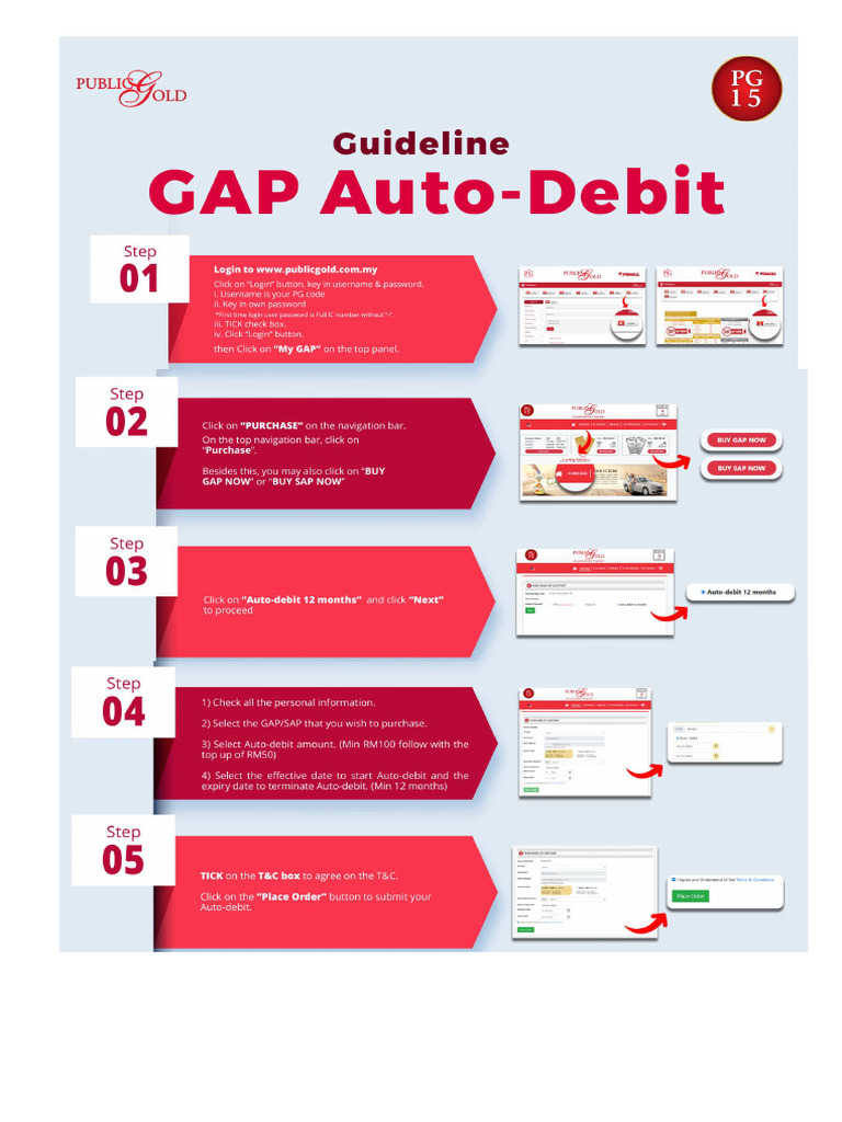 Panduan Auto Debit GAP | PDF