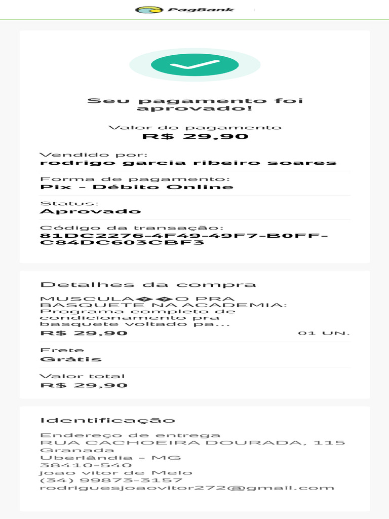 Comprovante Pagbank | PDF