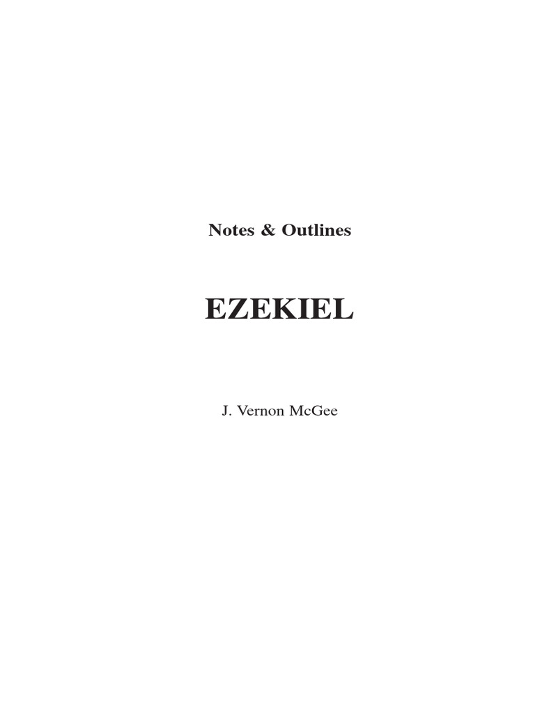 26_Ezekiel Outlines | PDF | Jeremiah | Prophet