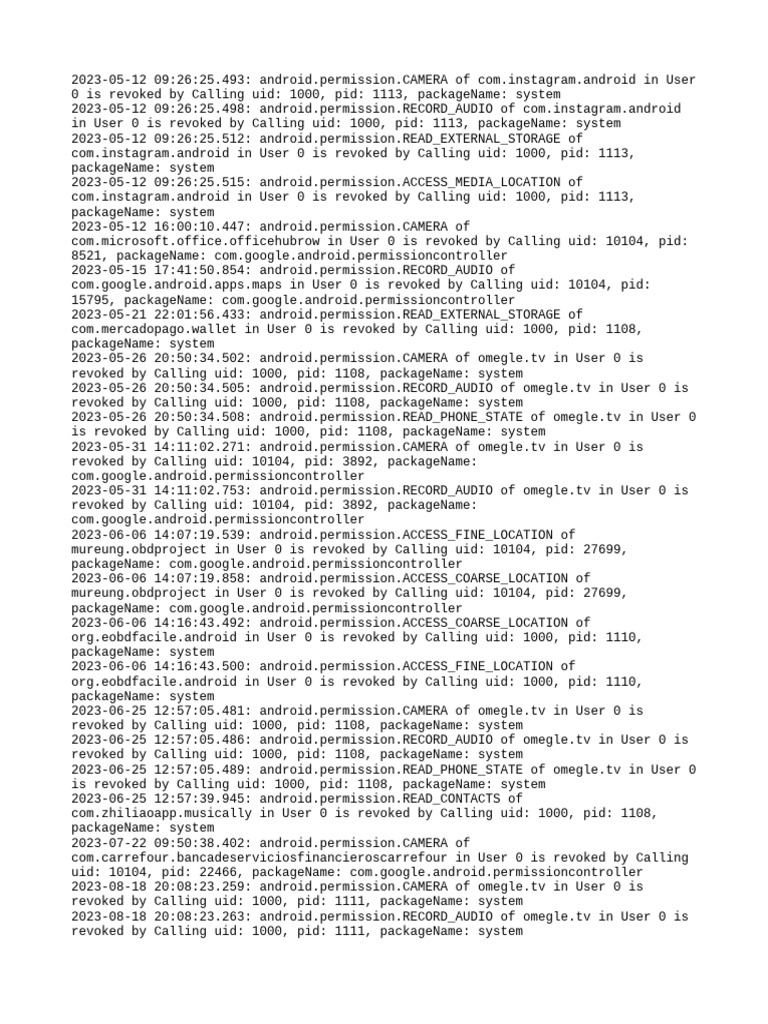 Perm Debug Info | PDF