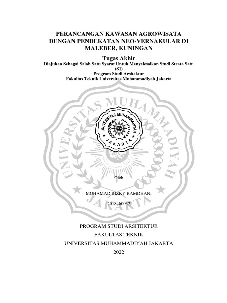 Mohamad Rizky Ramdhani - Perancangan Kawasan Agrowisata | PDF | Seni ...