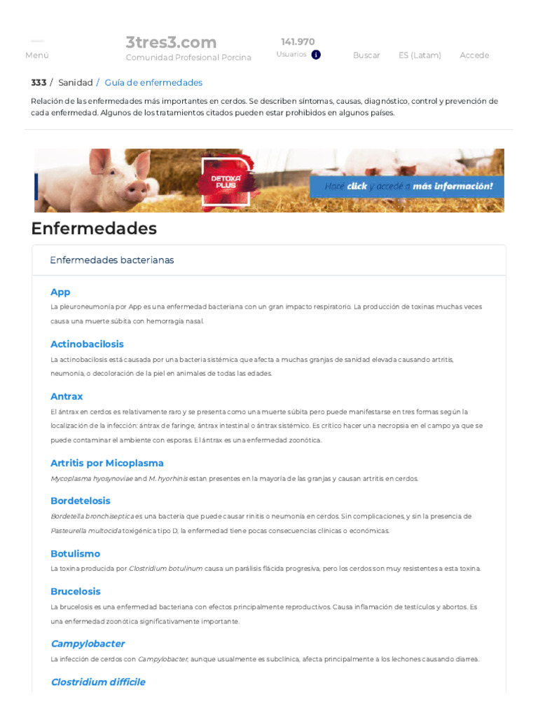 Guía de Enfermedades Del Cerdo | PDF | Diarrea | Virus