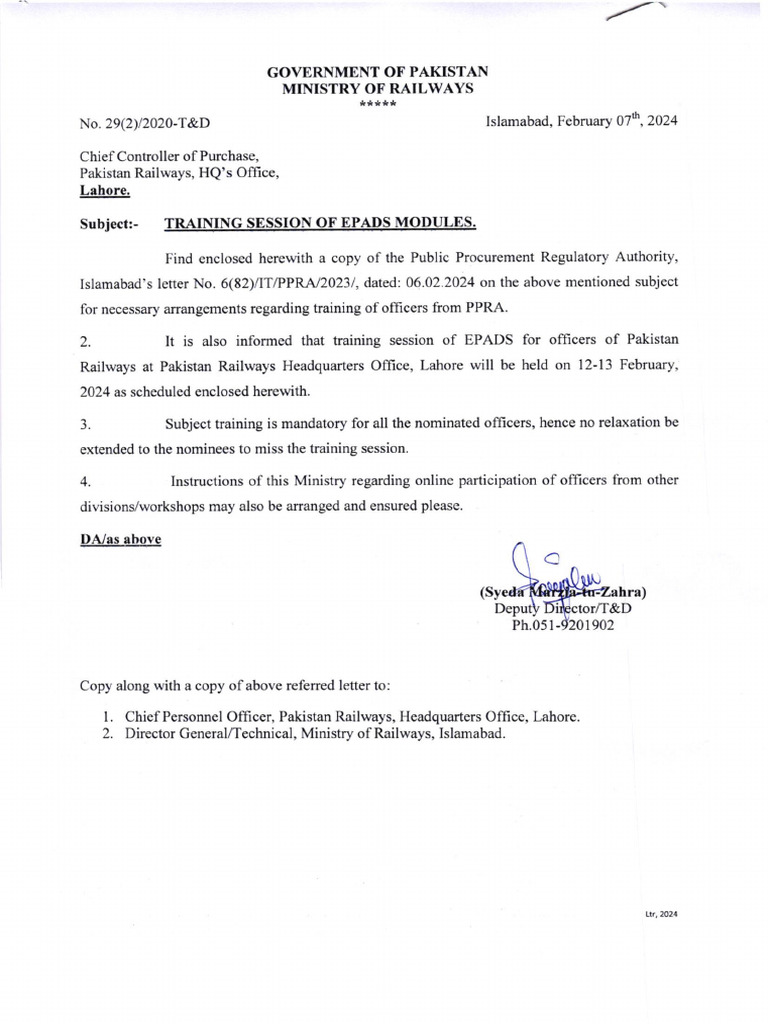 EPADS Training for Railways Officers | PDF | Procurement | Public Law