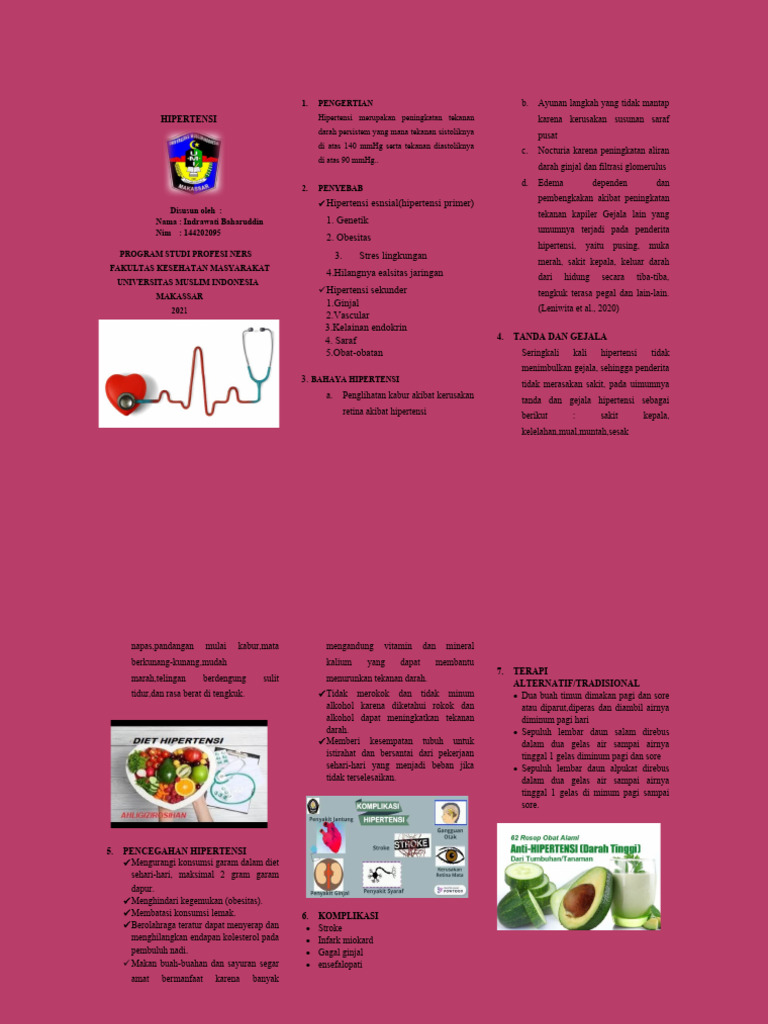 Liflet Hipertensi | PDF