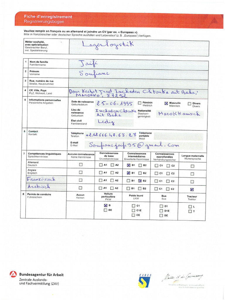 Formulaire de ZAV Rempli Et Signé | PDF