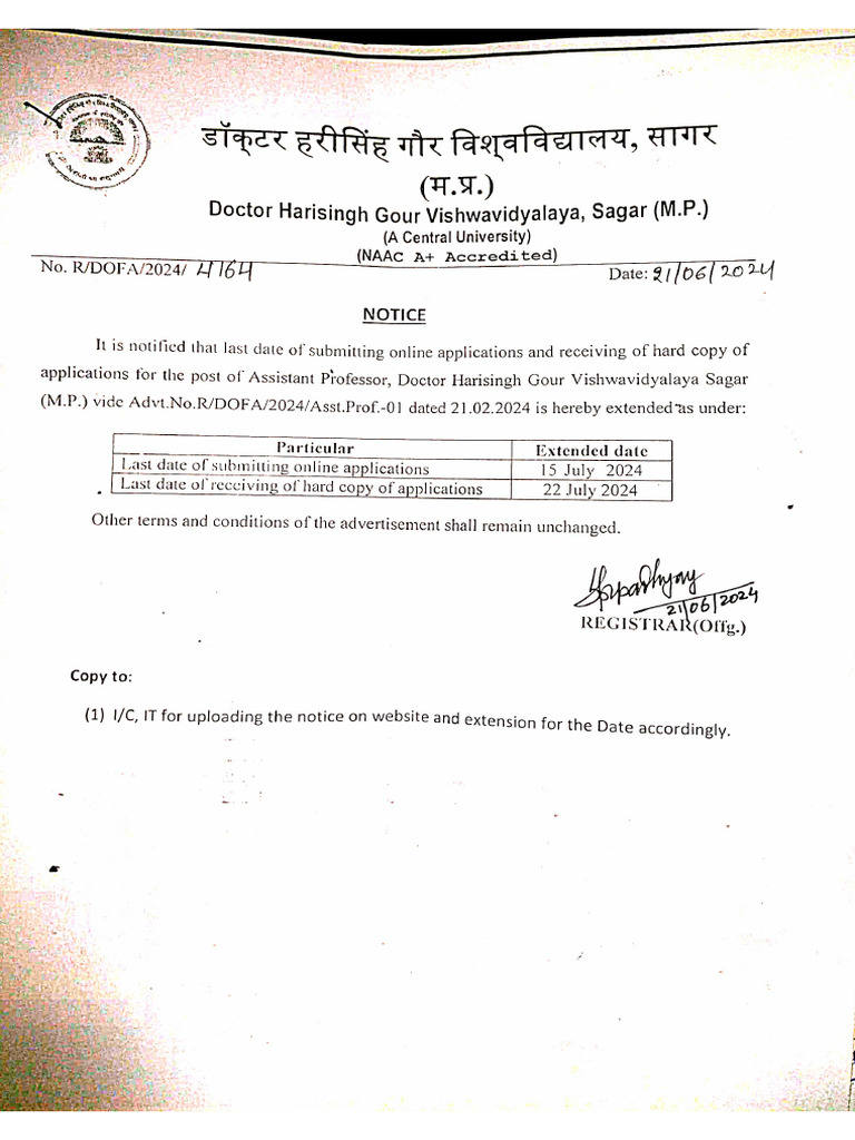 Date Extension of AP | PDF
