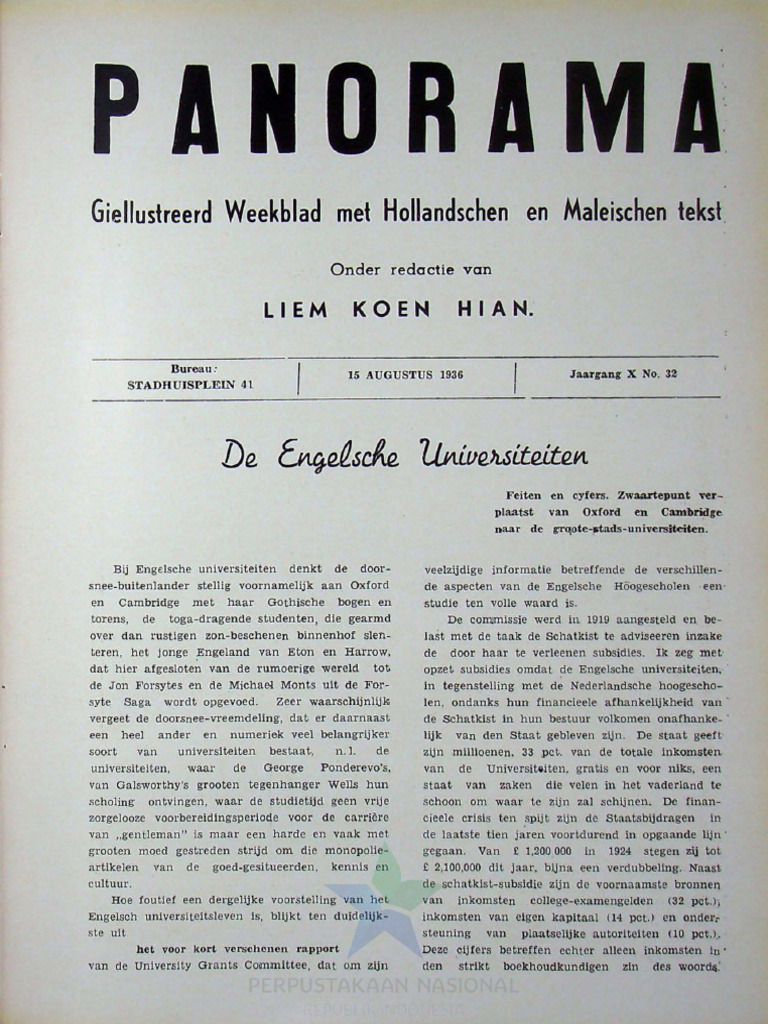 Panorama Jaargang X No 32 15 Agustus 1936 | PDF