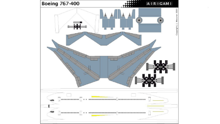 Airigami Original Boeing 767-400 Papercraft | PDF