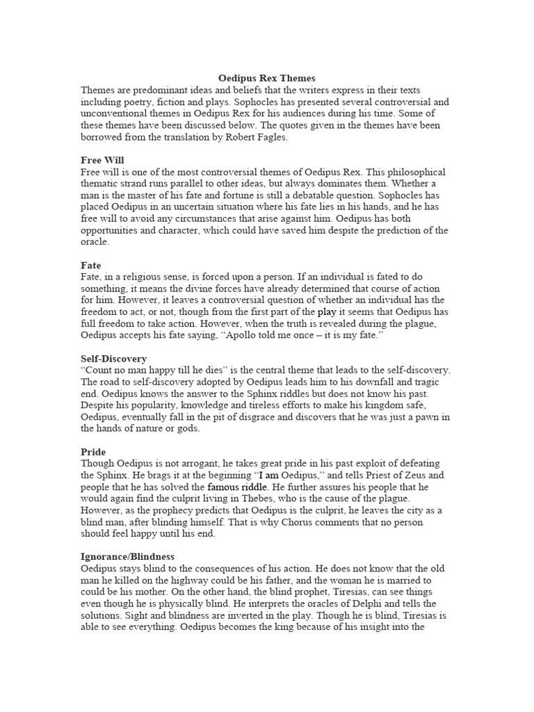 Oedipus Themes | PDF | Oedipus